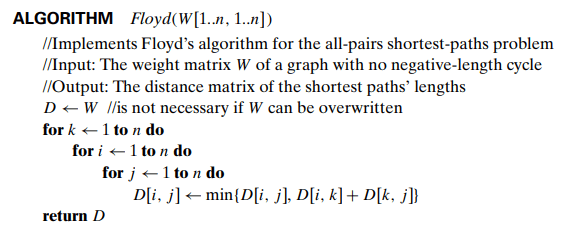 Design Floyd’s algorithm to find shortest distances from all nodes to ...