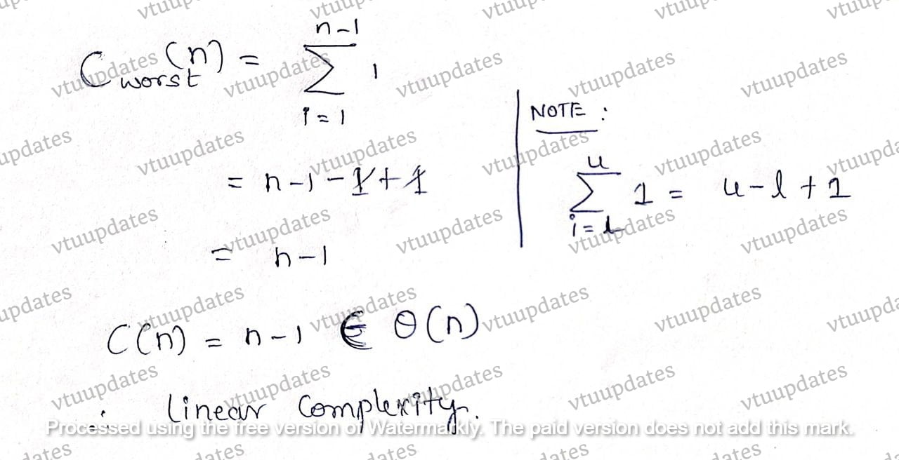 Write An Algorithm To Find Max Element In The Array Of N Elements Give Mathematical Analysis Of