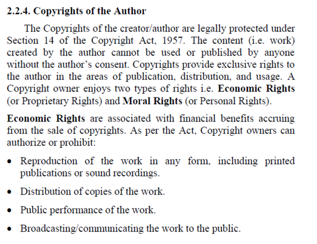 What are the two exclusive rights owned by the copyright owner? Explain ...